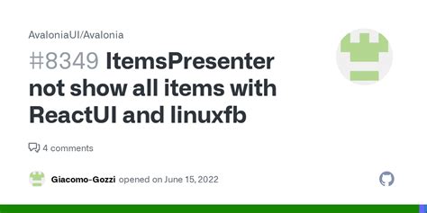 Itemspresenter Not Show All Items With Reactui And Linuxfb · Issue 8349 · Avaloniauiavalonia