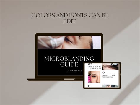 Editable And Printable Elegant Microblading Guide Training Manual Instant Download Full