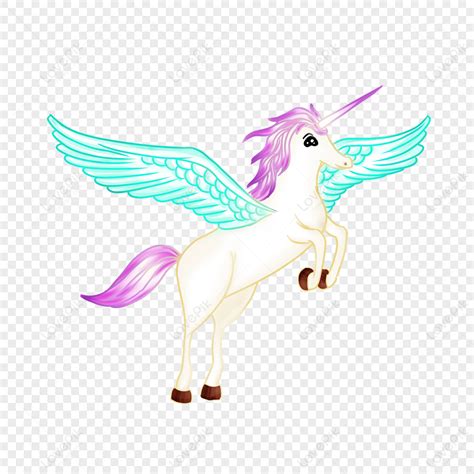 날개 달린 유니콘 일러스트일각수페가수스 Png 일러스트 무료 다운로드 Lovepik