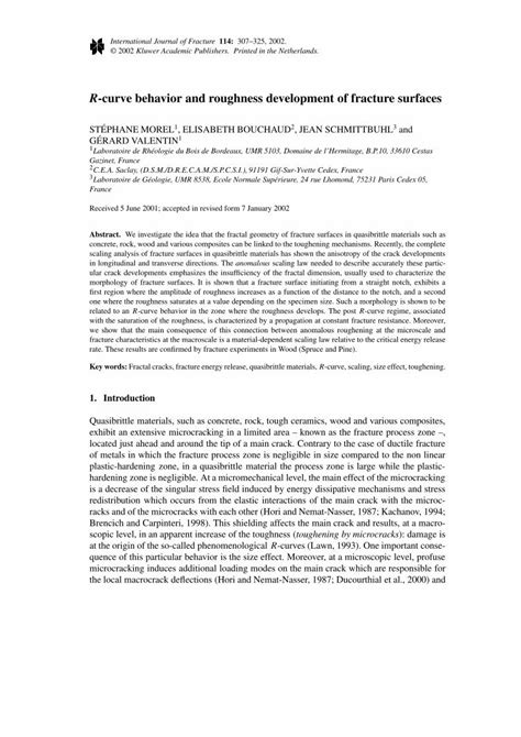 Pdf R Curve Behavior And Roughness Development Of Fracture Surfaces Dokumen Tips
