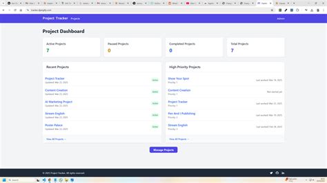 Project Tracker Portfolio