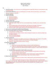 Hw Exam 1 Review Docx NR222 Health Wellness November Session 2017 Exam 1 Review A 1 Health