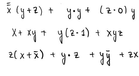 Simplify Each These 3 Boolean Expression And Write