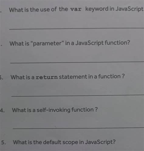 What Is The Use Of The Var Keyword In Javascript What Is Parameter In A