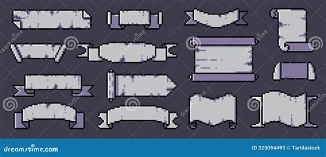 Pixel Papyrus Ancient Pixel Parchment Sheet With Torn Edges Retro Vintage Paper Roll With
