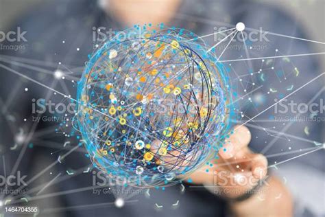 남자의 손 신경망 개념에서 3d 렌더링된 글로벌 네트워크 아이콘의 클로즈업 개념에 대한 스톡 사진 및 기타 이미지 개념 개념과 주제 공동체 Istock
