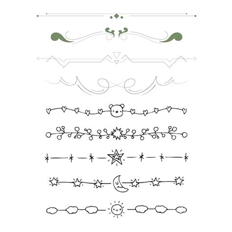Collection Of Decorative Rustic Floral Line Divider For Page Layout
