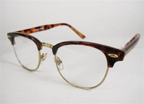 50s Tortoise Shell Horn Rimmed Retro Glasses Costume Nerd Rockabilly