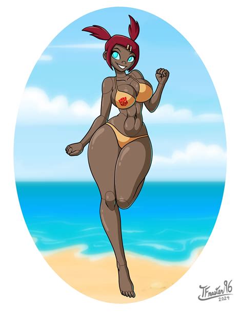 Rule 34 Aged Up Big Breasts Dark Skinned Female Female Red Hair Robot Girl Sari Sumdac