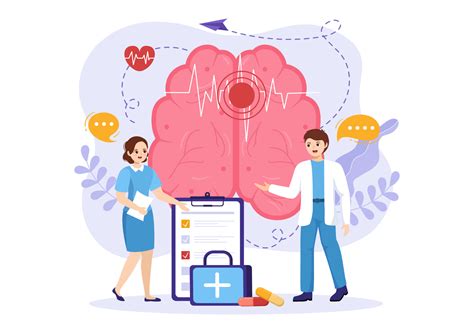 Human Brain Stroke Vector Illustration With Scientific Medical