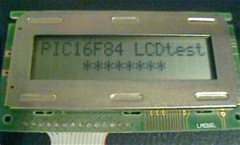 Dot Matrix LCD Test Routine For Microchip PIC16F84