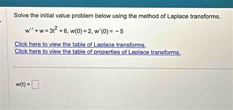 Solved Solve The Initial Value Problem Below Using The Method Of