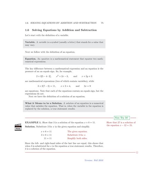 Solve Equation Add Subtract SOLVING EQUATIONS BY ADDITION AND SUBTRACTION Solving