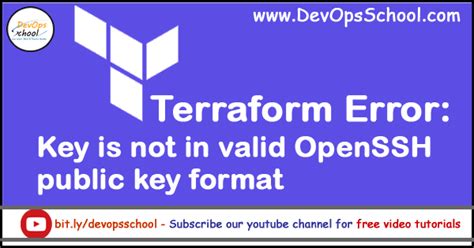Terraform Error Key Is Not In Valid Openssh Public Key Format