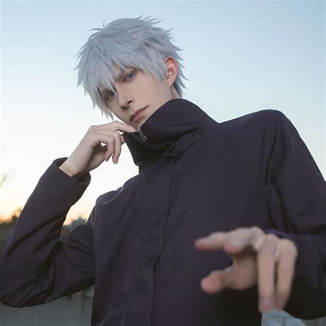 Anime Jujutsu Kaisen Gojo Satoru Cosplay Costume 2 Styles Of Wigs