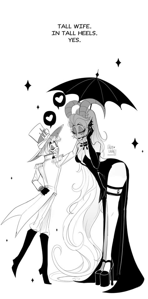 Lilith X Lucifer ️ 3 Милые рисунки Иллюстрации Hello Kitty комнаты