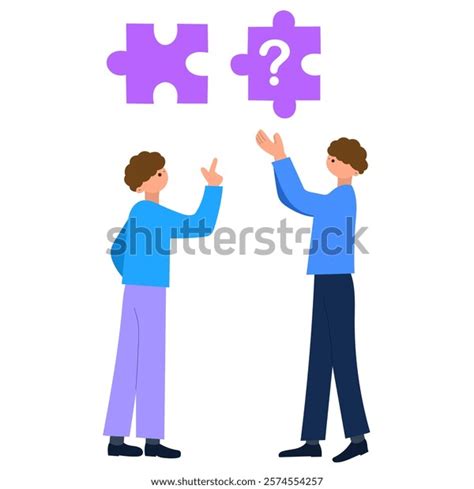 Team Collaboration Problem Solving Puzzle Pieces Stock Vector Royalty Free 2574554257