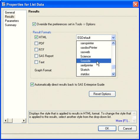 26137 Changing The Output Style Using SAS Enterprise Guide