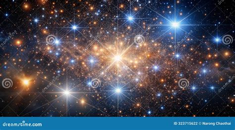 A Star Cluster Shining Brightly In Deep Space Amongst Interstellar Dust