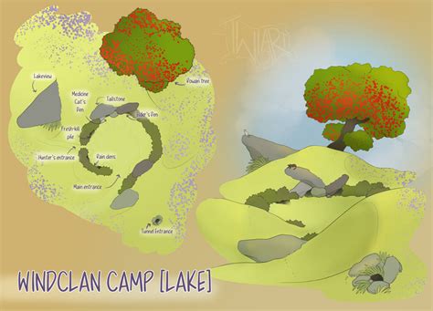 Windclan Lake Camp Map By Twilidramonart On Deviantart