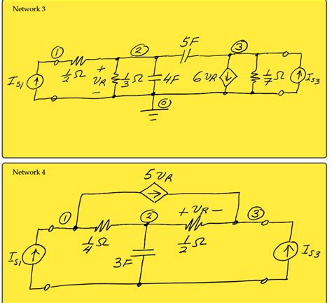 solved for each of the four networks shown below determine