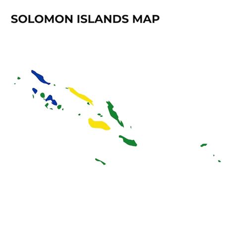 Bandera De Las Islas Salomón Diseño De Mapa Ilustración De La Bandera