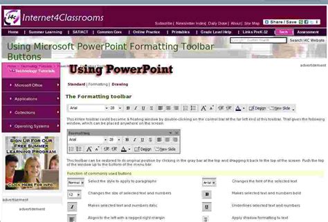 Using Microsoft PowerPoint Formatting Toolbar Buttons