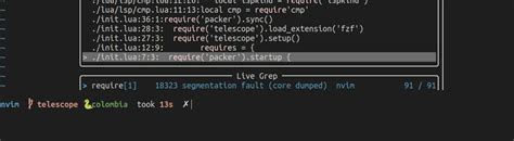 live grep crashes neovim · issue 1530 · nvim telescope telescope nvim