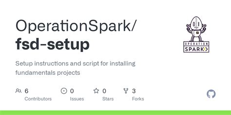 github operationspark fsd setup setup instructions and script for