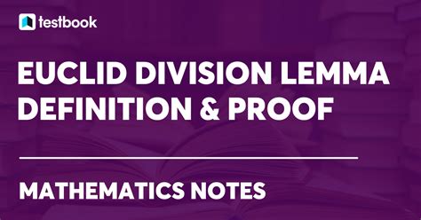 Euclids Division Lemma Formula With Proof And Finding Hcf