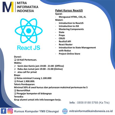 Tempat Belajar Pemrograman Reactjs Di Cileungsi Cibubur Gunung Putri