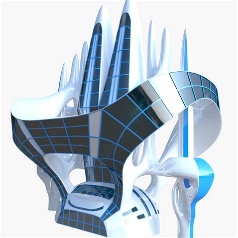 미래 건물 Ii 3d 모델 7 Blend Fbx Obj Unknown Free3d