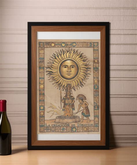 The Creation Of Tonatiuh Aztec Inspired Sun God Digital Art Download Etsy