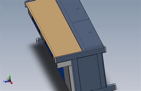 学生实验桌三维模型solidworks 2015模型图纸下载 懒石网