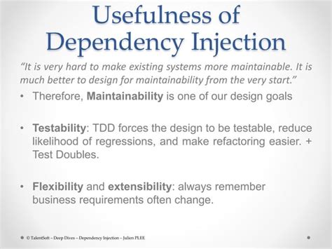 Deep Dive Into Dependency Injection Ppt