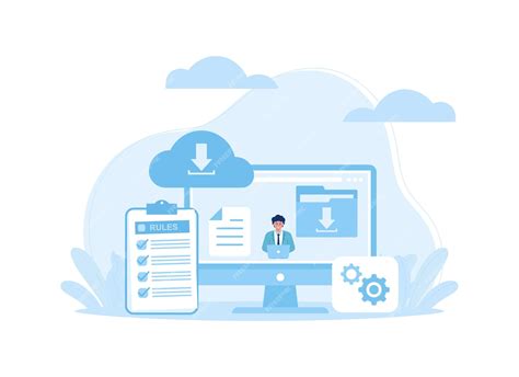 Premium Vector Schedule For Data Input Trending Concept Flat Illustration