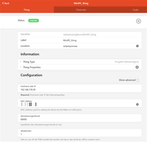 Oh3 Need Help With Network Binding And Wake On Lan Items And Sitemaps