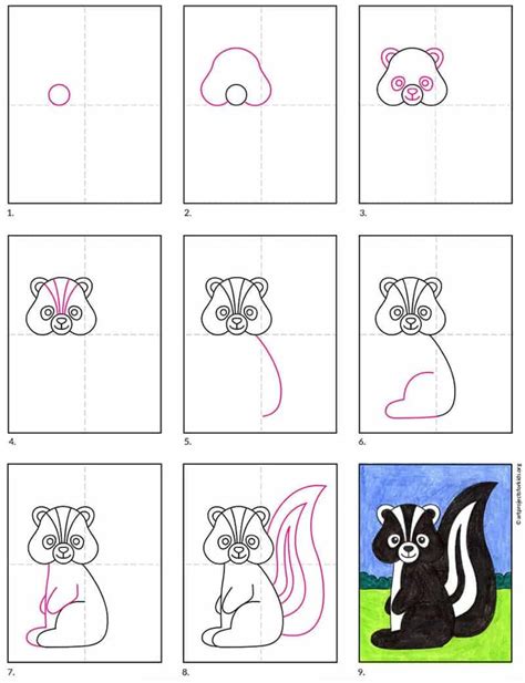 Cartoon Skunk Coloring Pages 2025