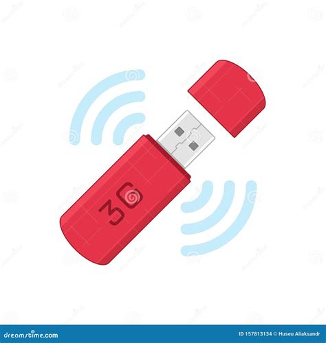3G Usb Modem Vector Stock Vector Illustration Of Port 157813134