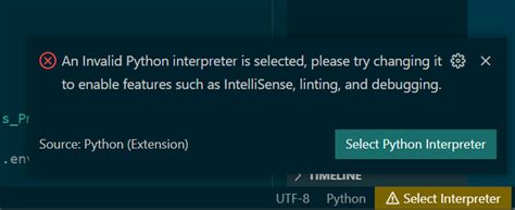 Invalid Python Interpreter Is Selected For Venv Microsoft Vscode