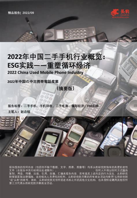 2022年中国二手手机行业概览：esg实践：重塑循环经济（摘要版）