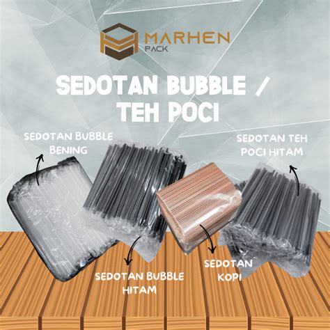 Jual Sedotan Teh Poci 6mm Sedotan Bubble 12mm Sedotan Buble 12mm Higienis Stirrer Sedotan