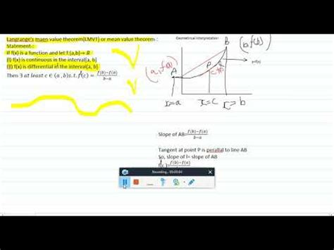 Lmvt Lagranges Mean Value Theorem YouTube