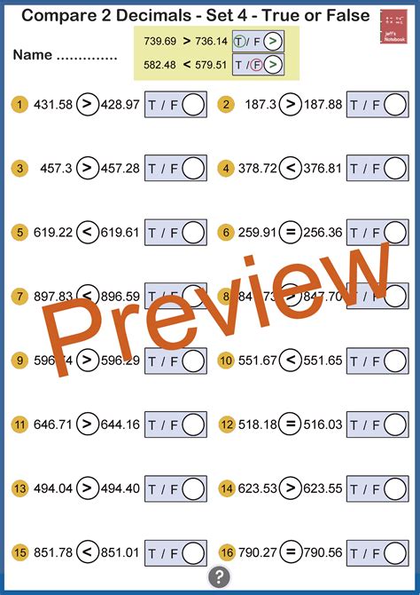 Compare Decimals To 2 Decimal Places Year 4 Teaching Resources