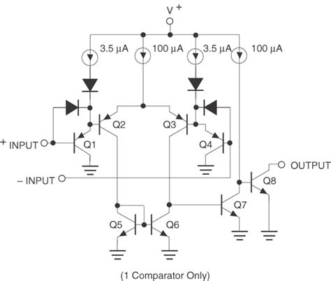 Internal Circuitry For 14 Of An Lm339 Basiccircuit Circuit Internal Circuitry For 14 Of An Lm339 Basiccircuit Circuit