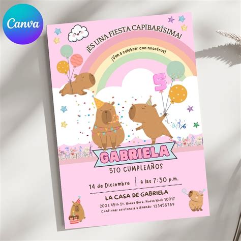 Invitación De Cumpleaños De Stitch Editable En Canva