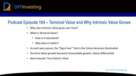 104 Terminal Value And Why Intrinsic Value Grows Over Time Diy Investing