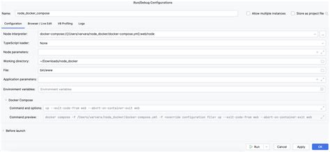 使用 Docker Compose 的 Nodejs Clion 文档