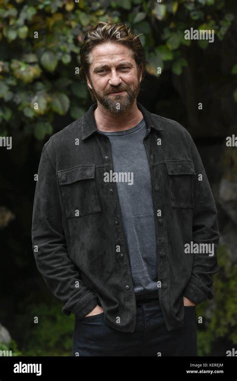 Italy Rome 22 October 2017 British Actor Gerad Butler Attends The