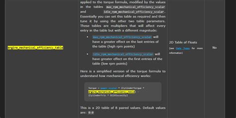 How Does Mixtureratiotoengineefficiencytable Affect Torque